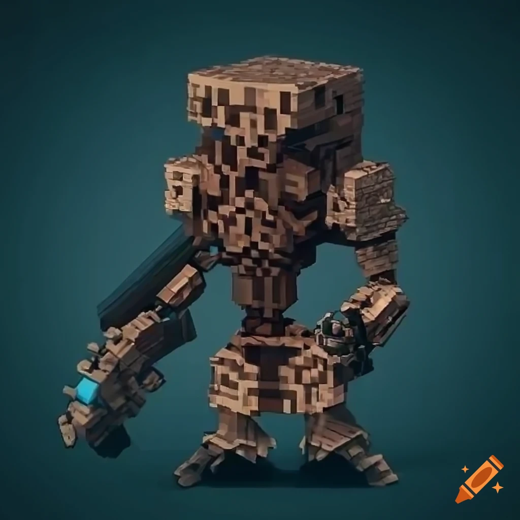 Intricate 3D model of a character with elements from various games and ...