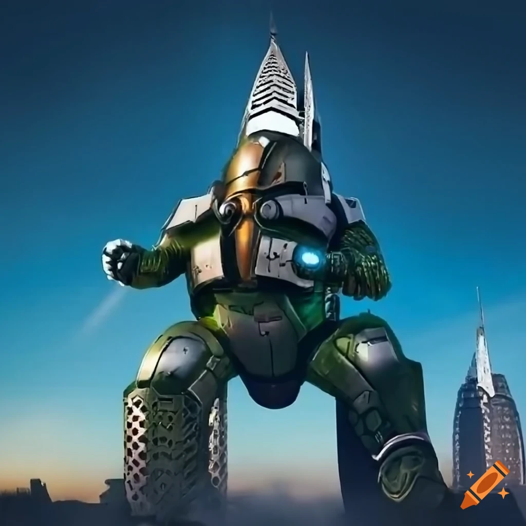 Cyborg Franklin the turtle in futuristic armor on Craiyon