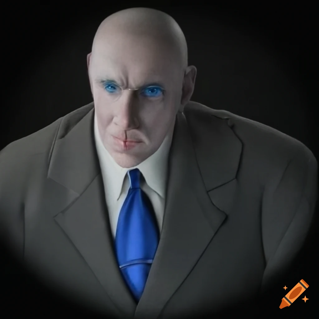 Photo of a 1940s FBI agent in a coat and blue tie on Craiyon