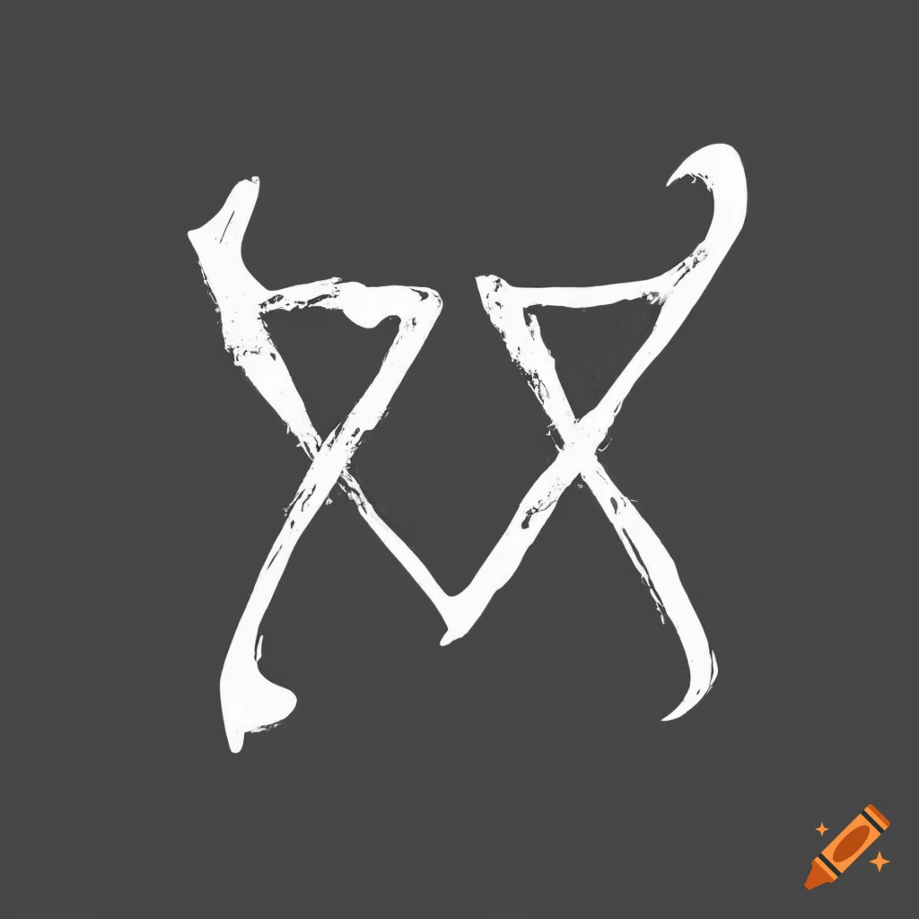 Spellcasting symbol on black background