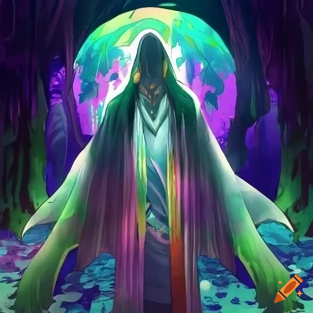 Anime-style illustration of a zanpakuto spirit summoning cloud warriors ...