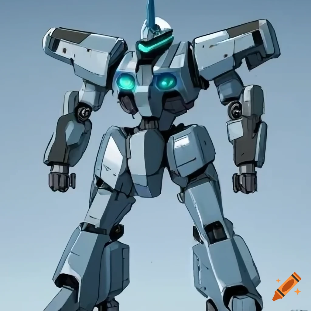 Detailed light mech design inspired by code geass on Craiyon