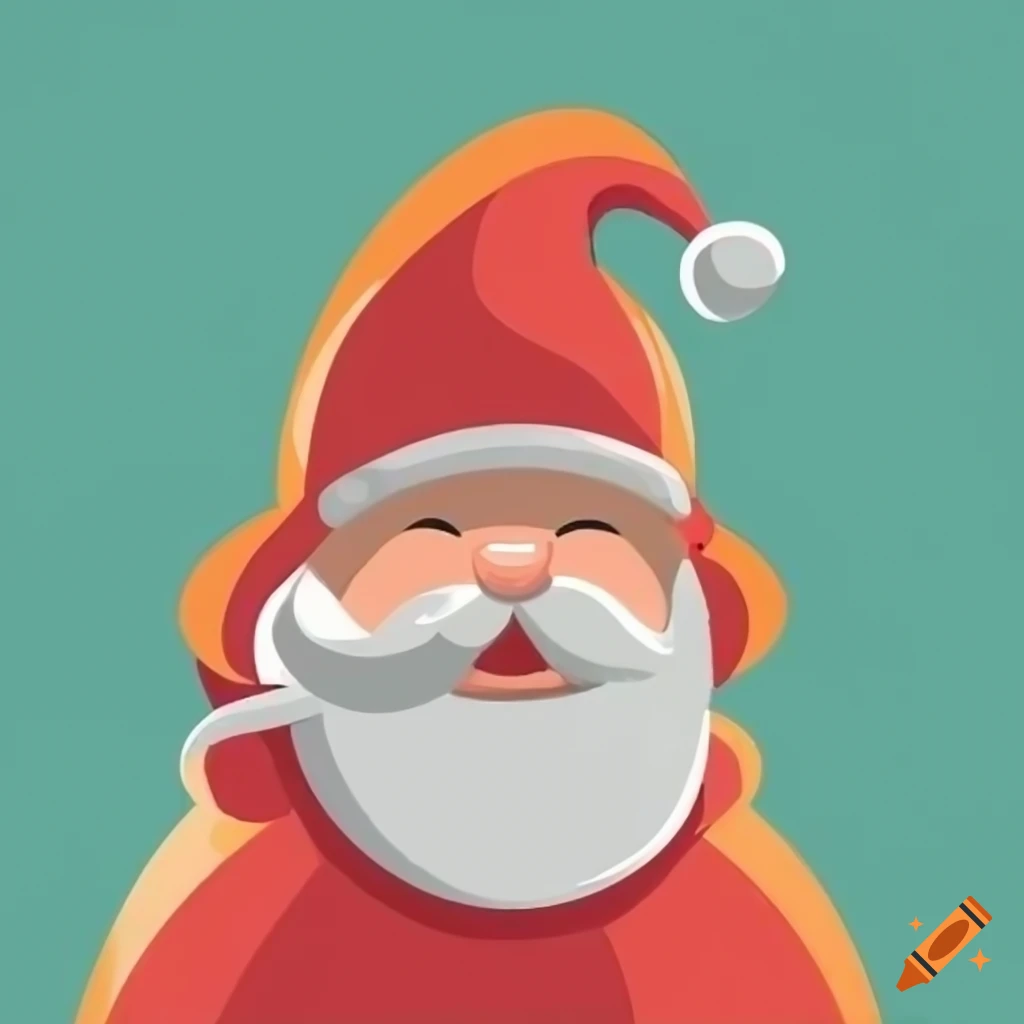 Minimalist vector art of santa claus on Craiyon