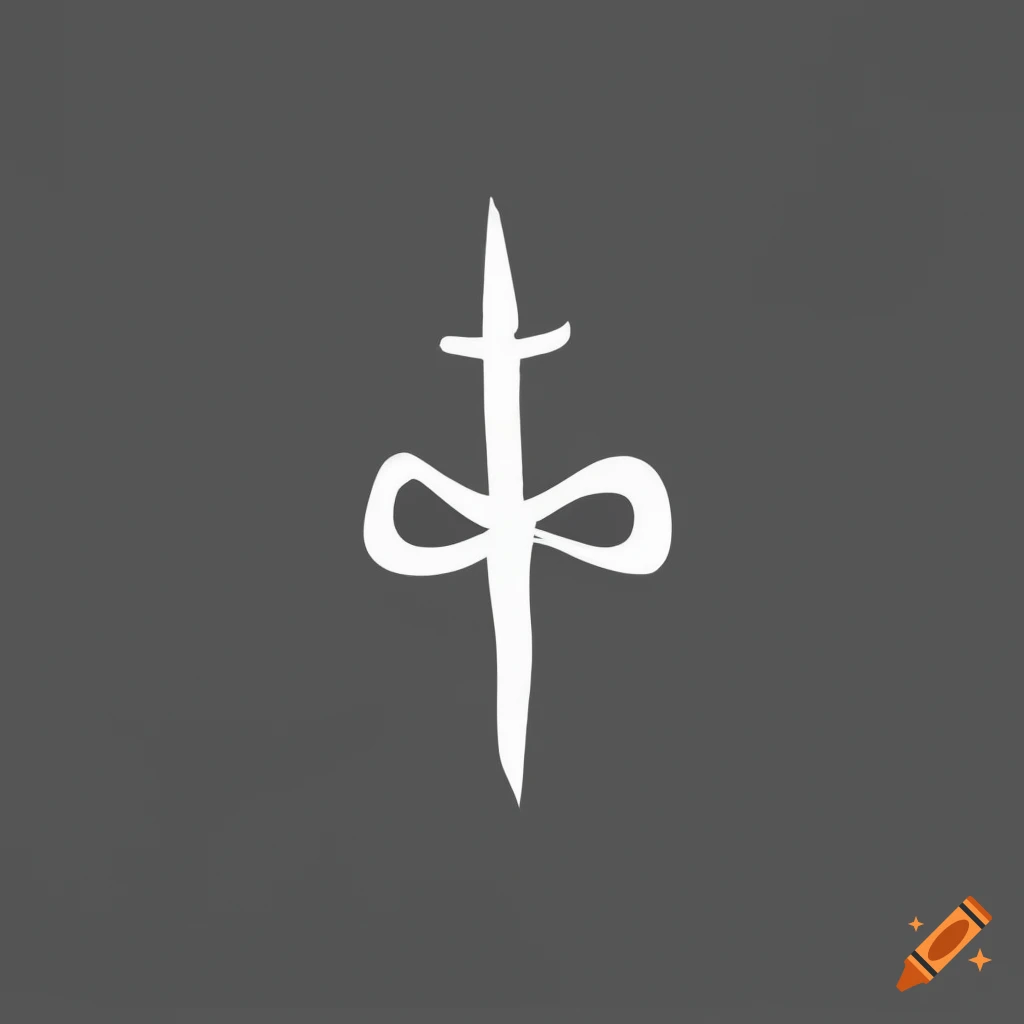 Spellcasting symbol on black background on Craiyon