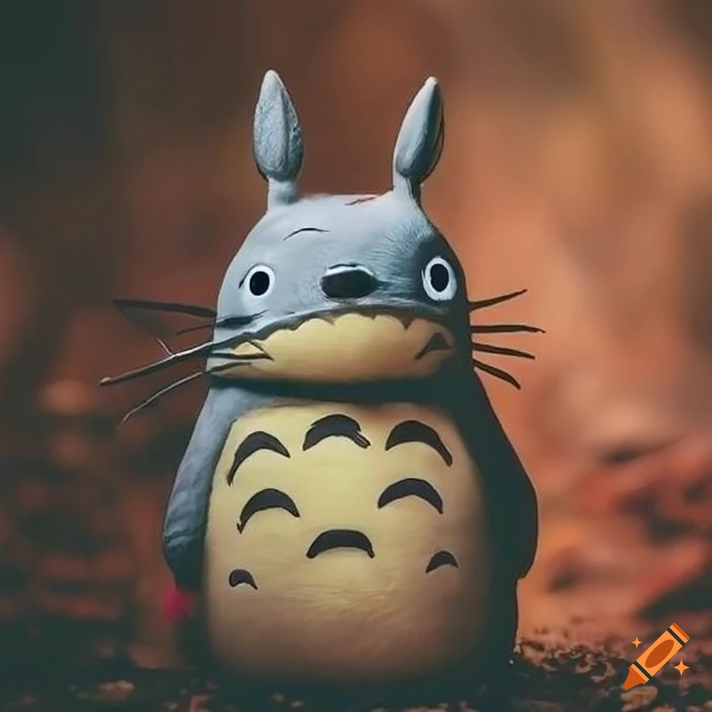 Comic depiction of crying totoro