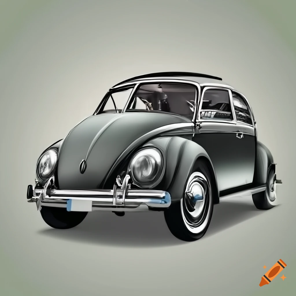 Realistic vector art of a volkswagen beetle on Craiyon