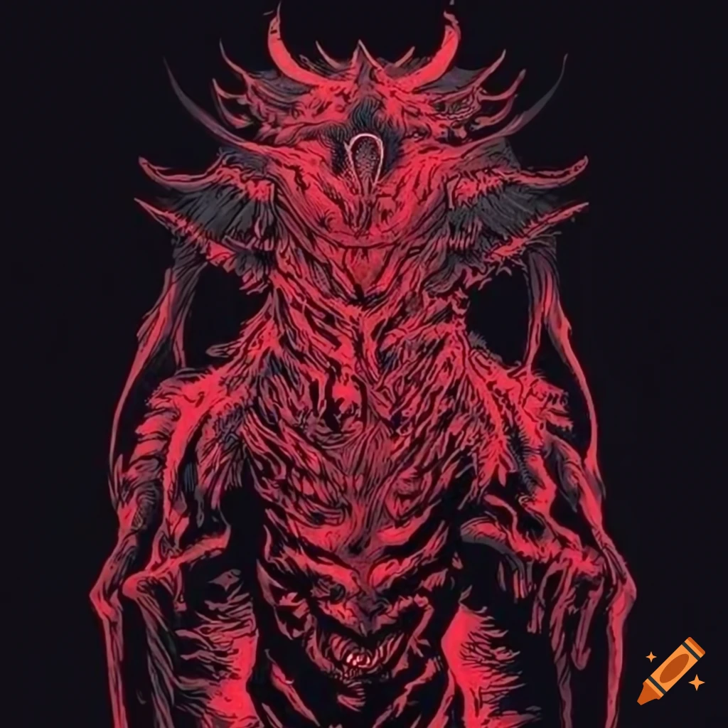 Detailed mythical creature design on a metal band t-shirt on Craiyon