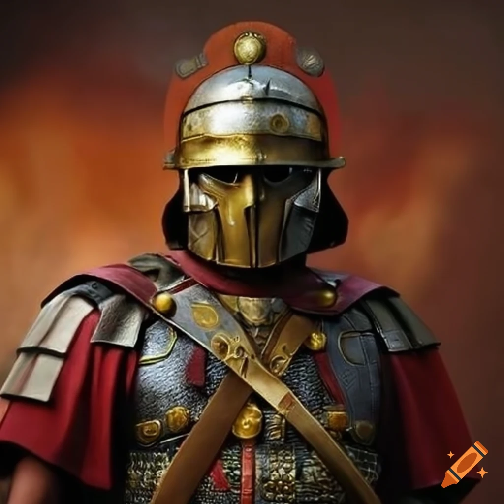 Roman legionnaire in futuristic armor on Craiyon