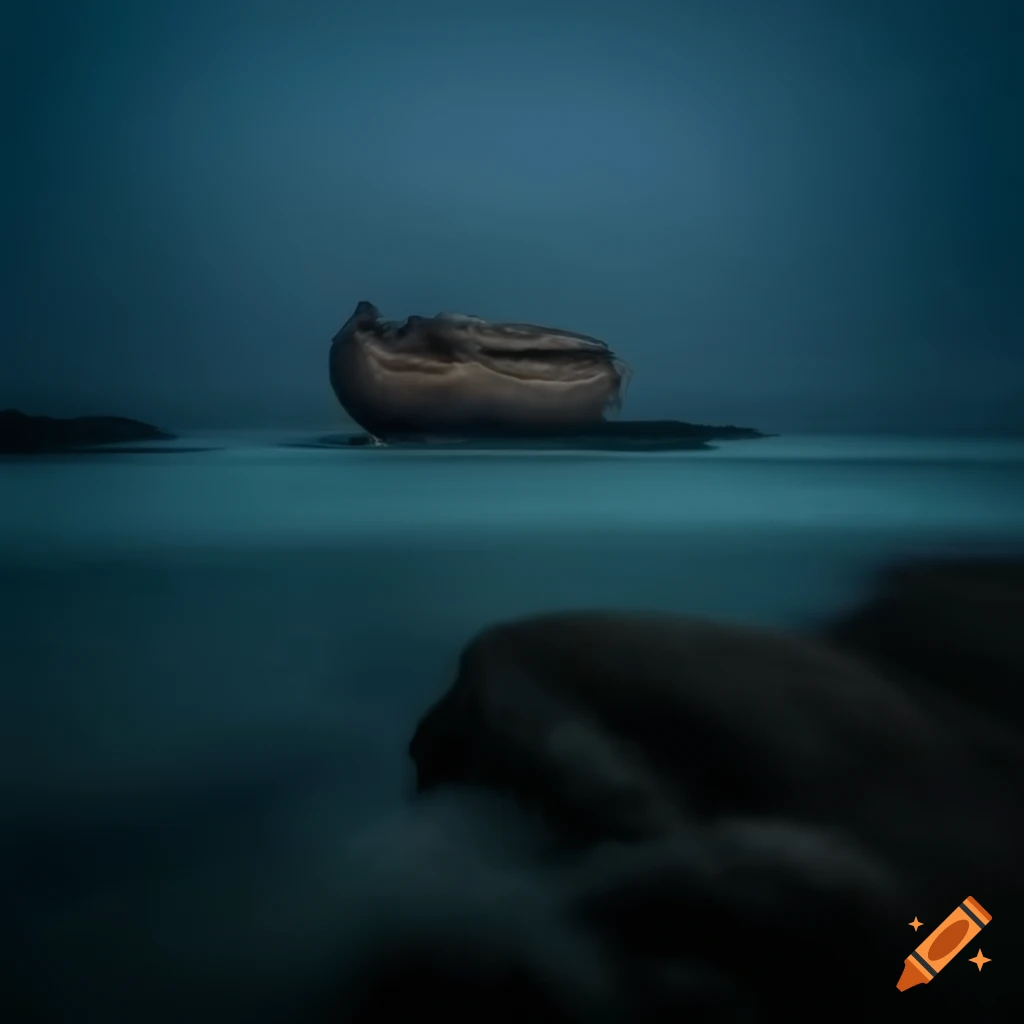 Realistic depiction of noah's ark on a stormy ocean on Craiyon