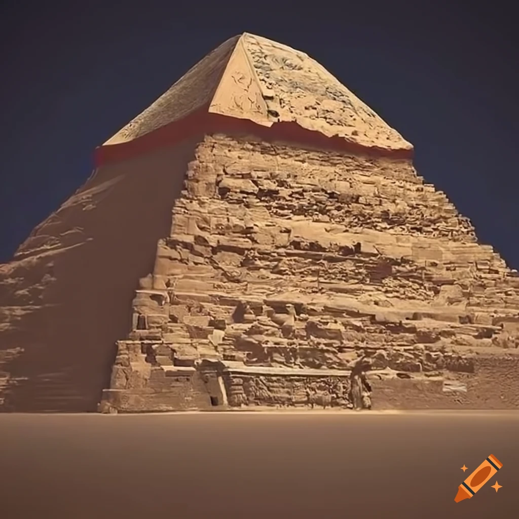 Image depicting ancient egyptian architect designing a pyramid