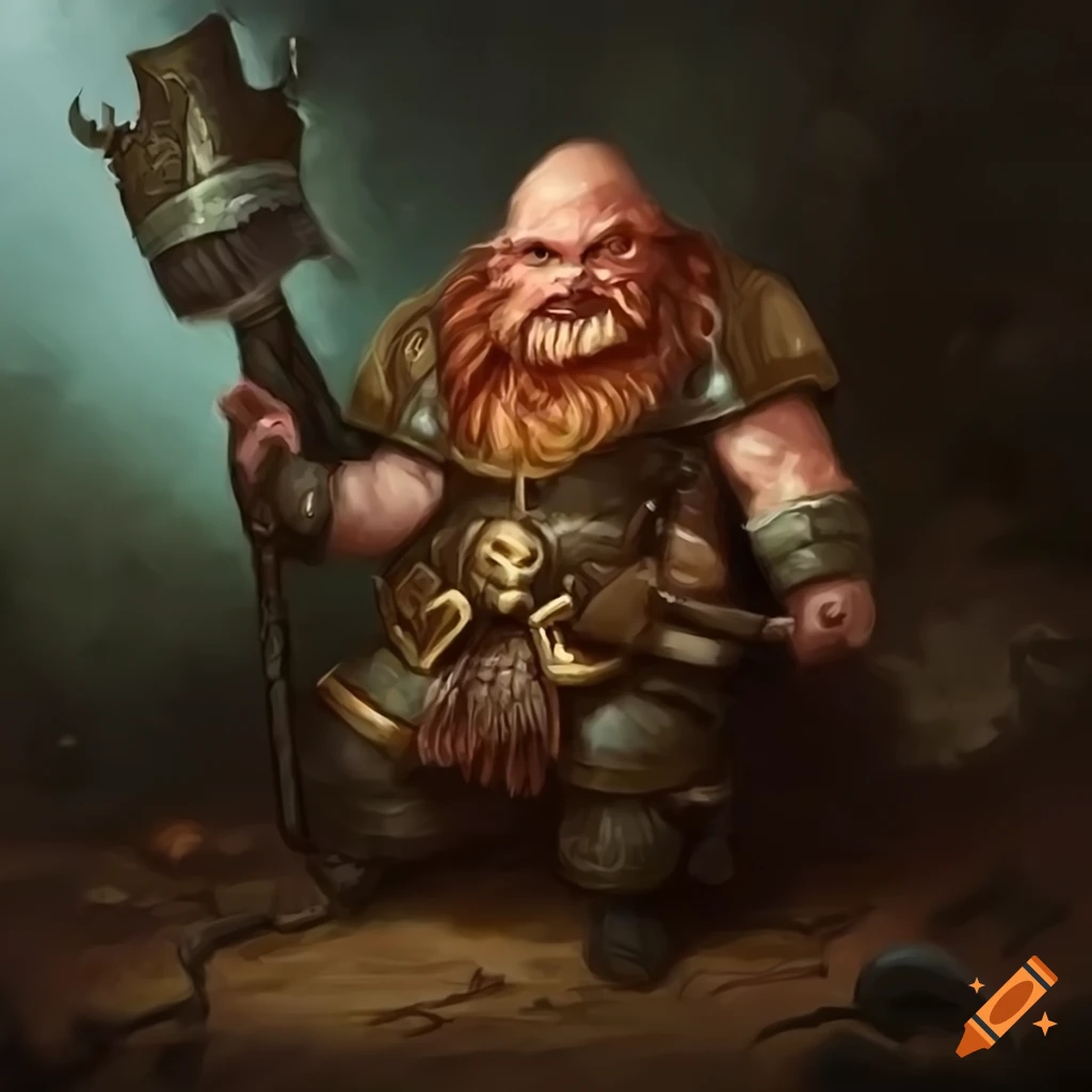 Fantasy art of a dwarf riding a pig on Craiyon