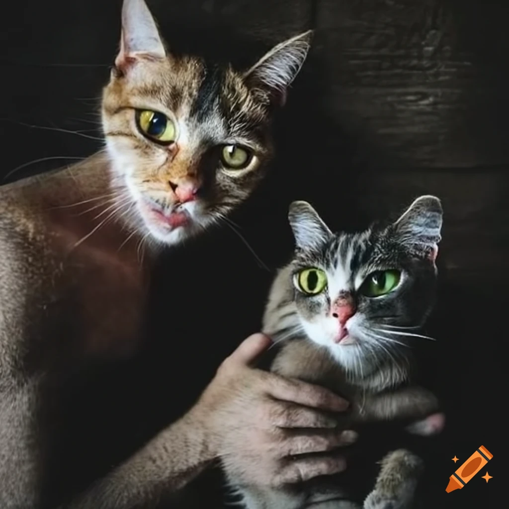 Illustration of a cat-man hybrid on Craiyon