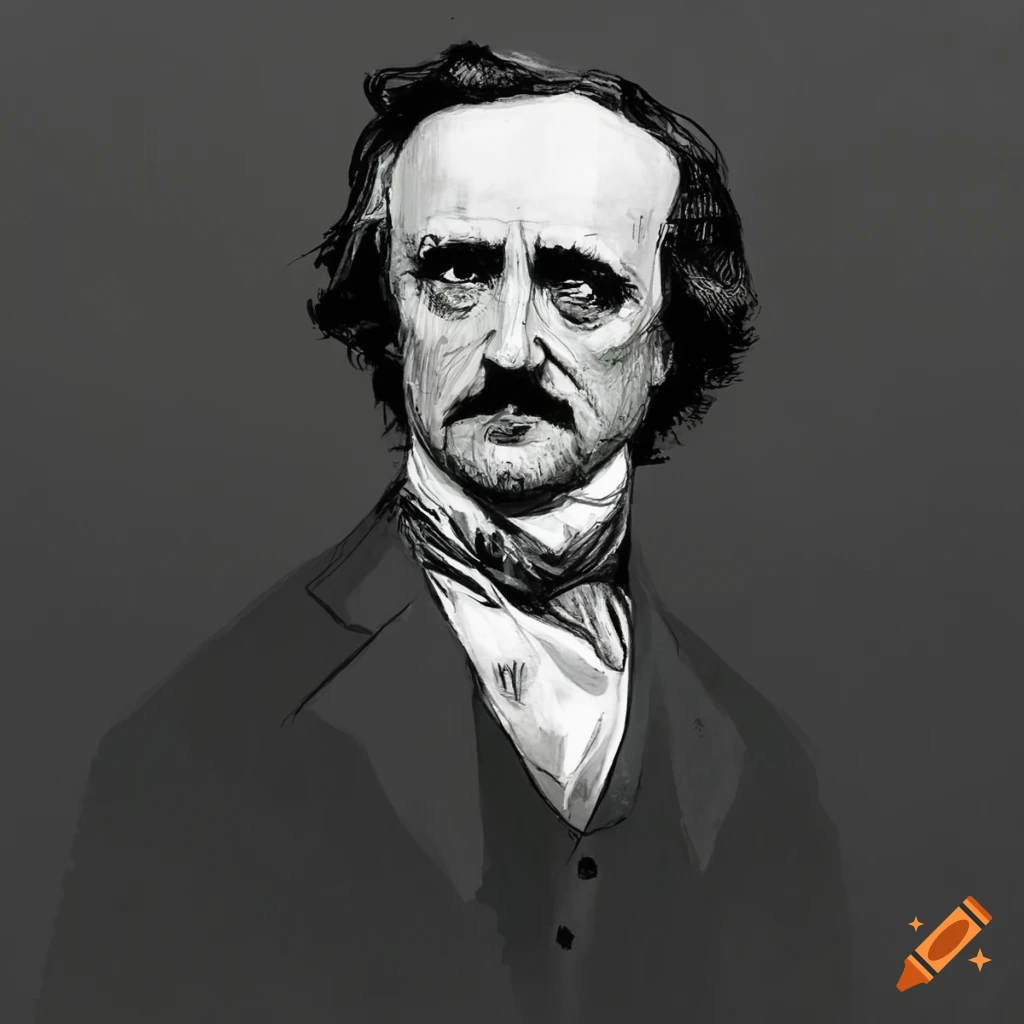 Illustration of edgar allen poe by stephen gammell