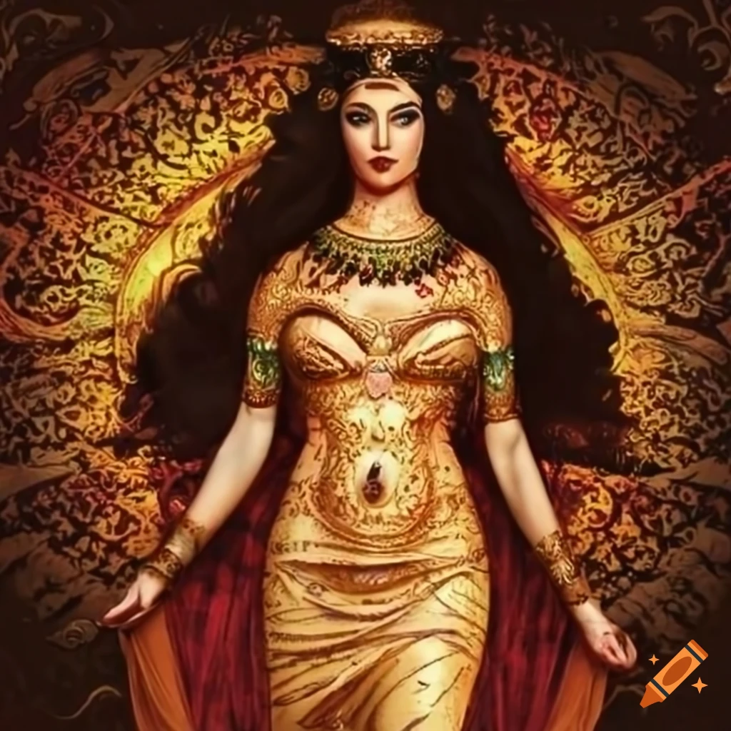 Scheherazade telling a story to a king on Craiyon