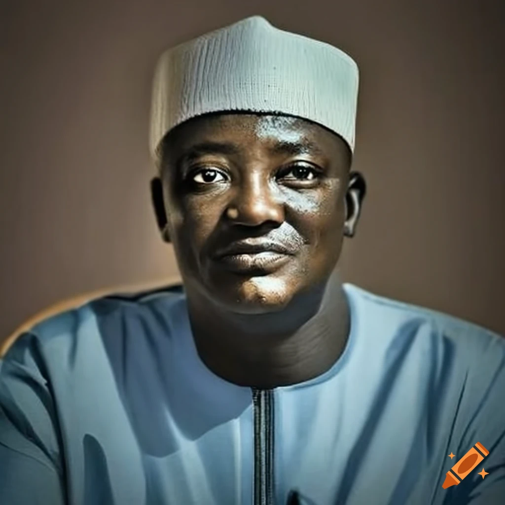 Portrait of adama barrow, president of the gambia on Craiyon
