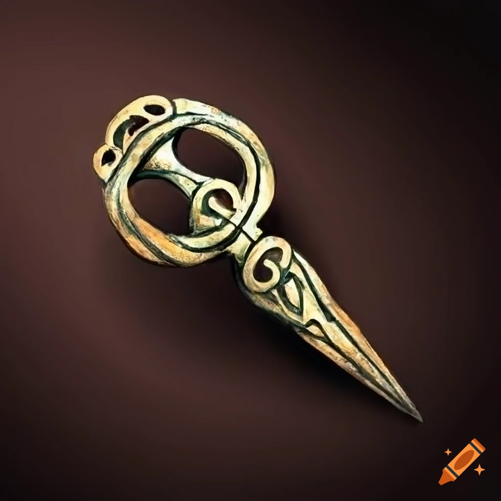 Drawing of a celtic fibula