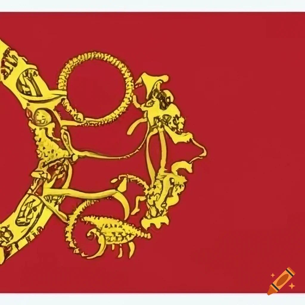 Steampunk dystopian flag with slavic and authority elements on Craiyon