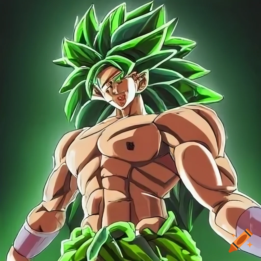 Artwork of broly sitting on a throne on Craiyon