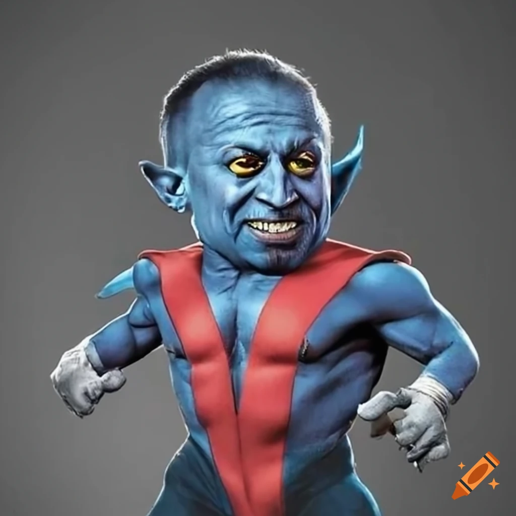 Realistic depiction of Verne Troyer as Nightcrawler on Craiyon
