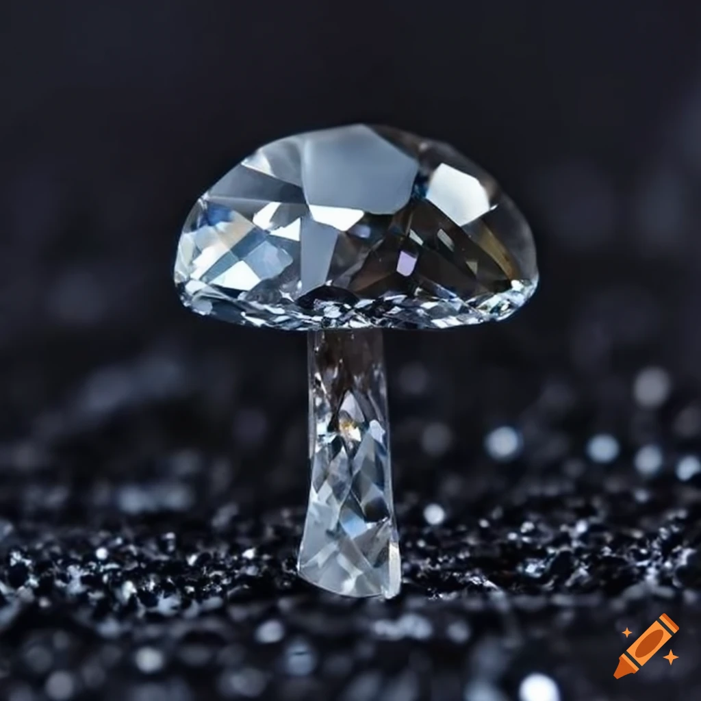 Crystal diamond on black velvet on Craiyon