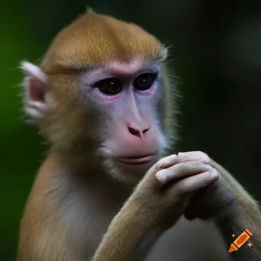 Monkey in a natural habitat