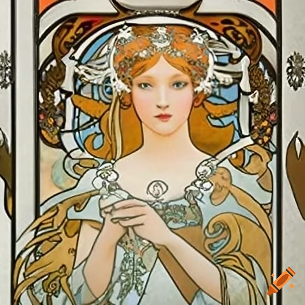 Tarot card artwork of two angels embracing each other on Craiyon