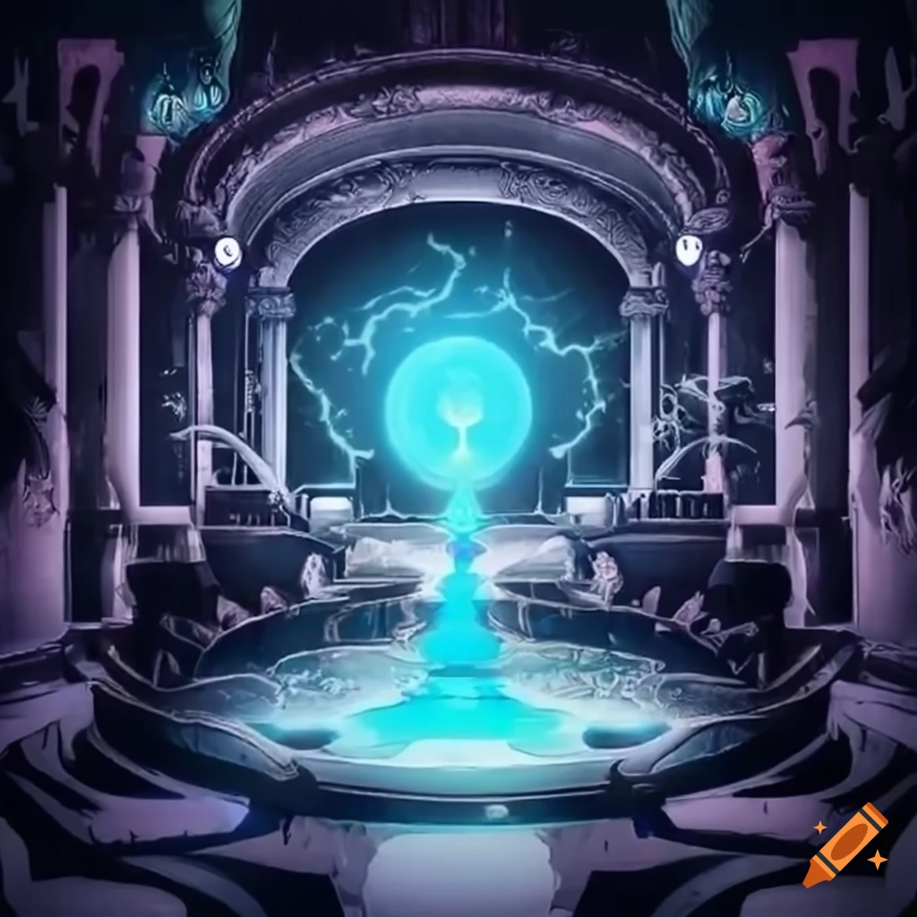 Image of a cosmic library with a dimensional portal on Craiyon