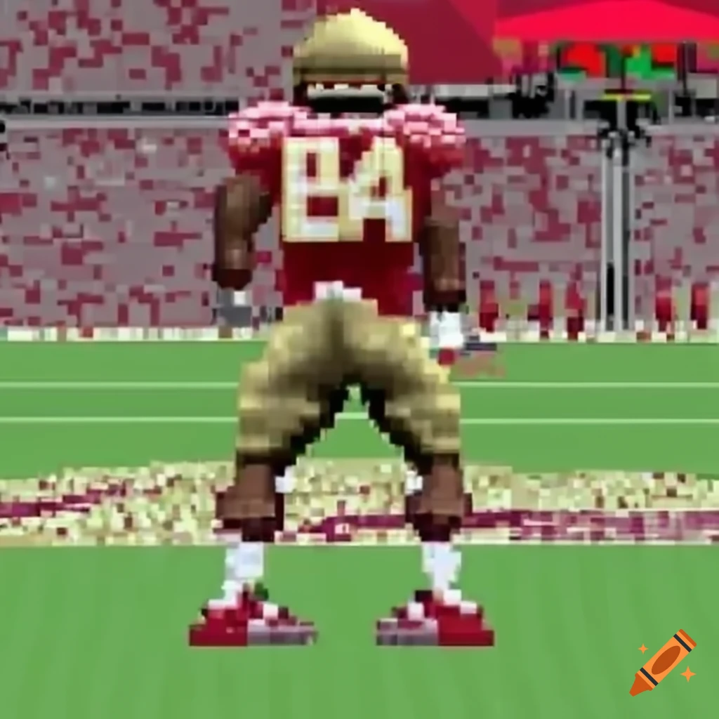 Pixelated screenshot of a Florida State running back in Sega Saturn ...
