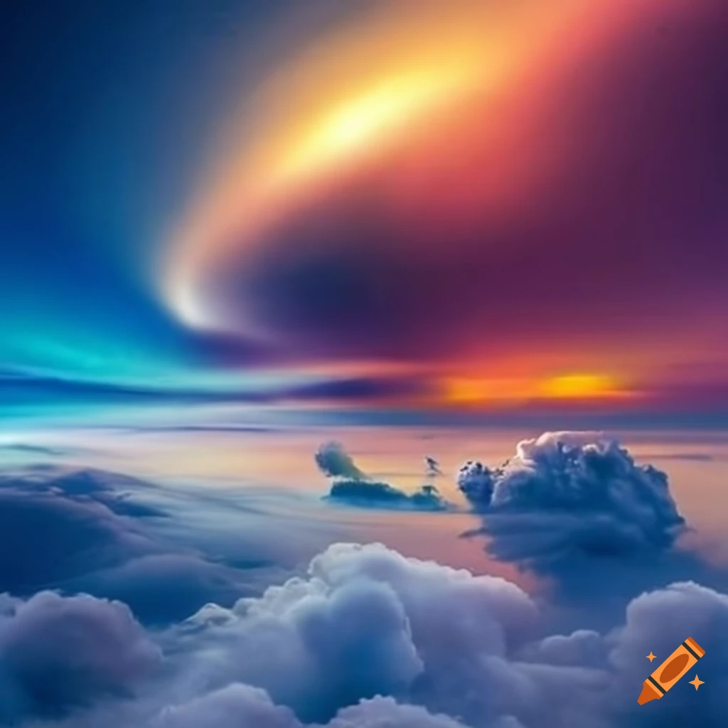 Artistic representation of the spiritual realm on Craiyon