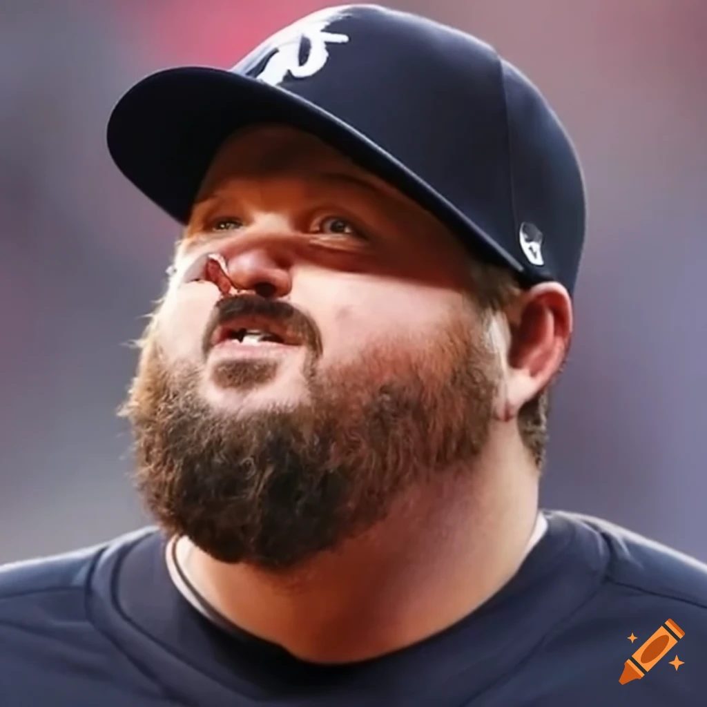Pittsburgh pirates player with a beard eating a newspaper on Craiyon