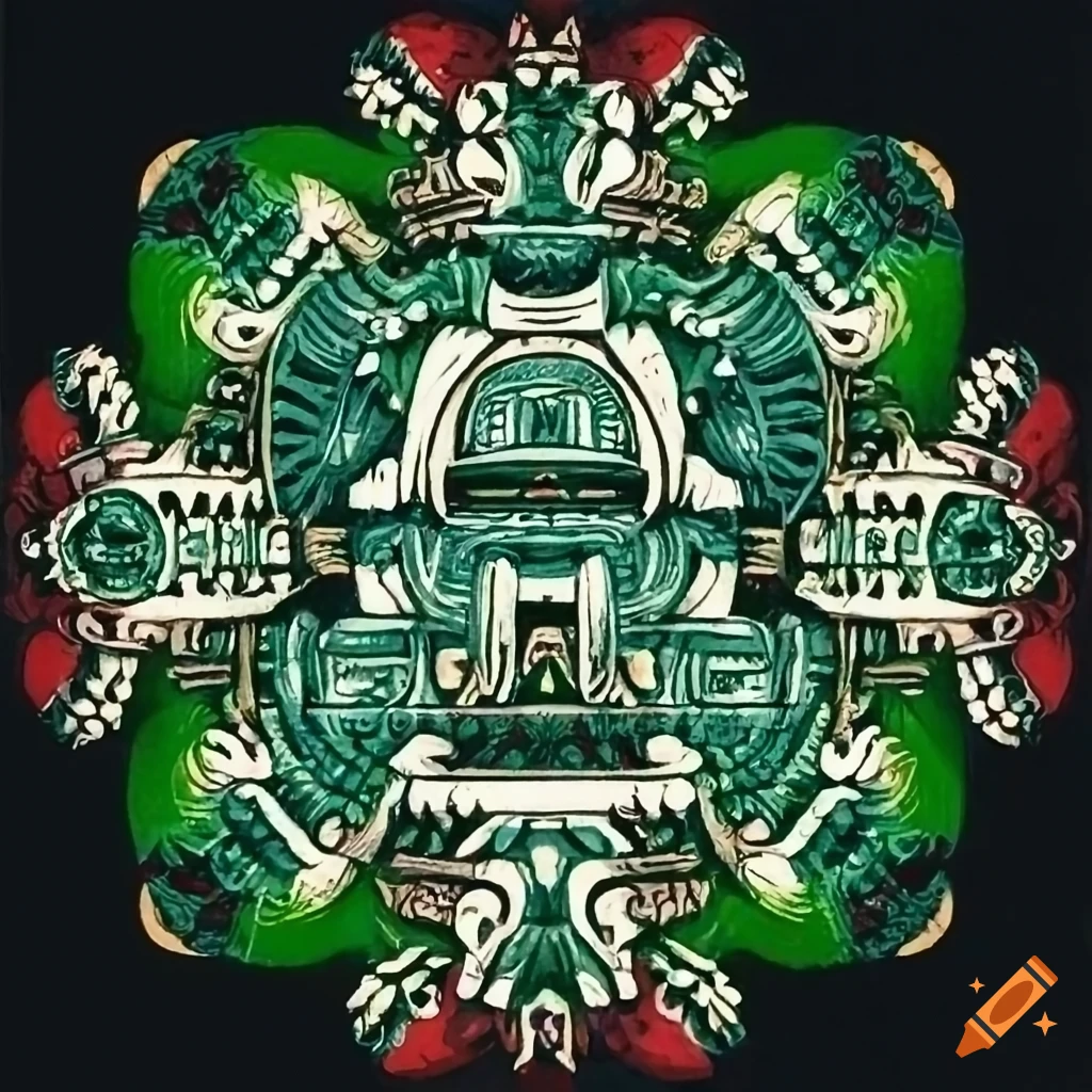 Mayan cosmic consciousness door in haeckel style on Craiyon