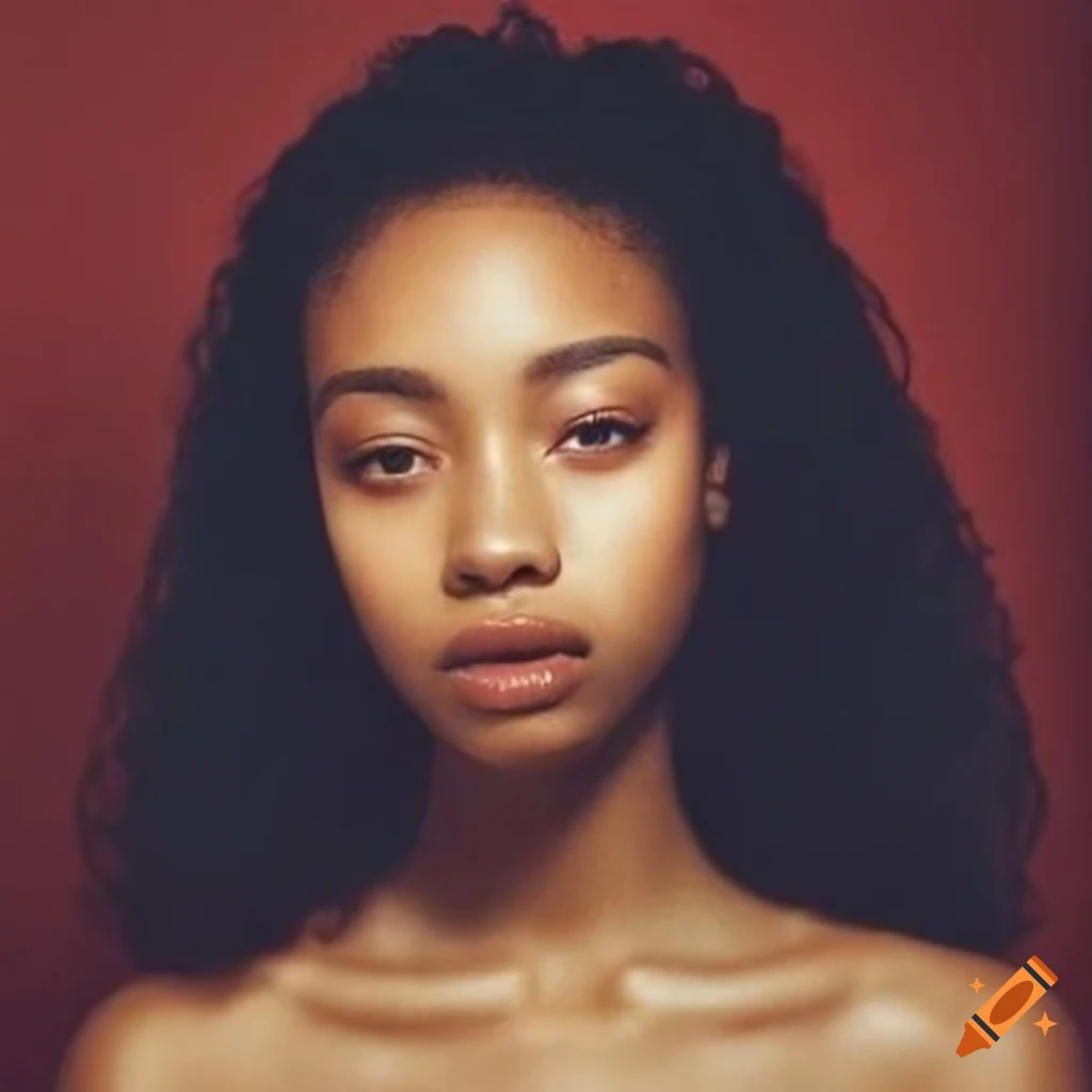 Portrait Of A Beautiful Young Woman Of Color On Craiyon