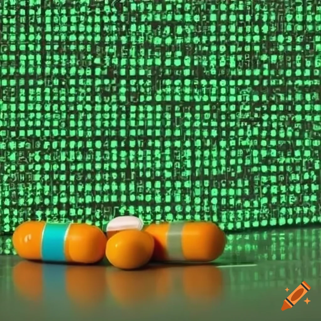 Binary code matrix with pharmaceutical drugs on Craiyon