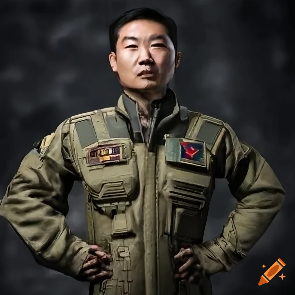 Portrait of a Chinese Battletech pilot on Craiyon