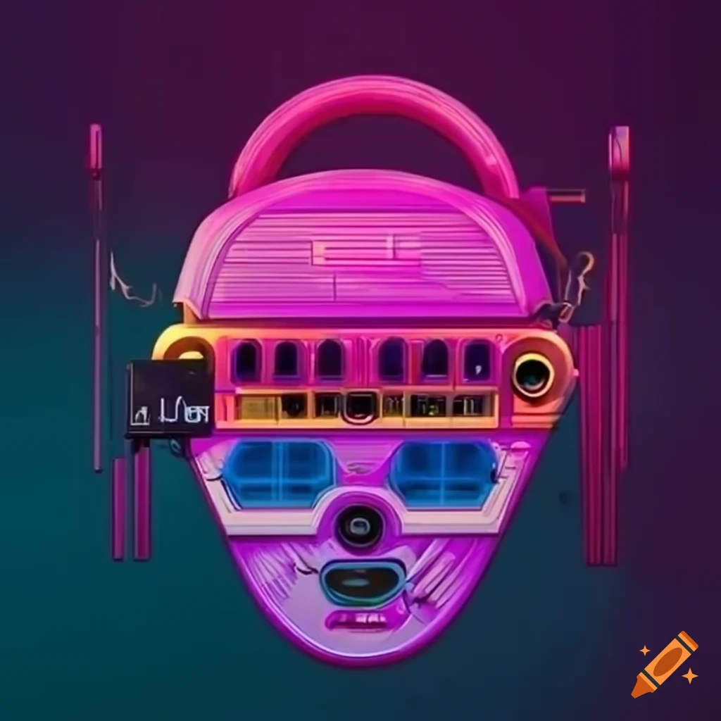 Futuristic retro logo of jaystation