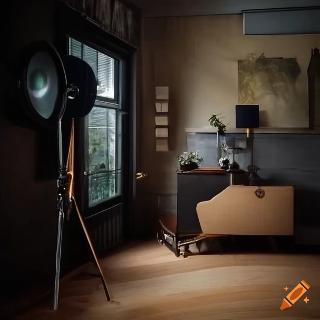 Solarpunk-inspired home interior on Craiyon