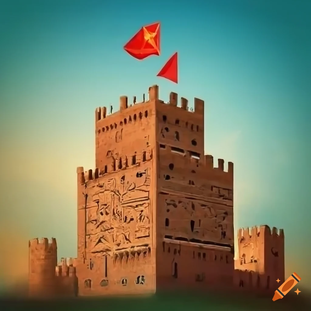 Medieval castle with intricate designs on Craiyon