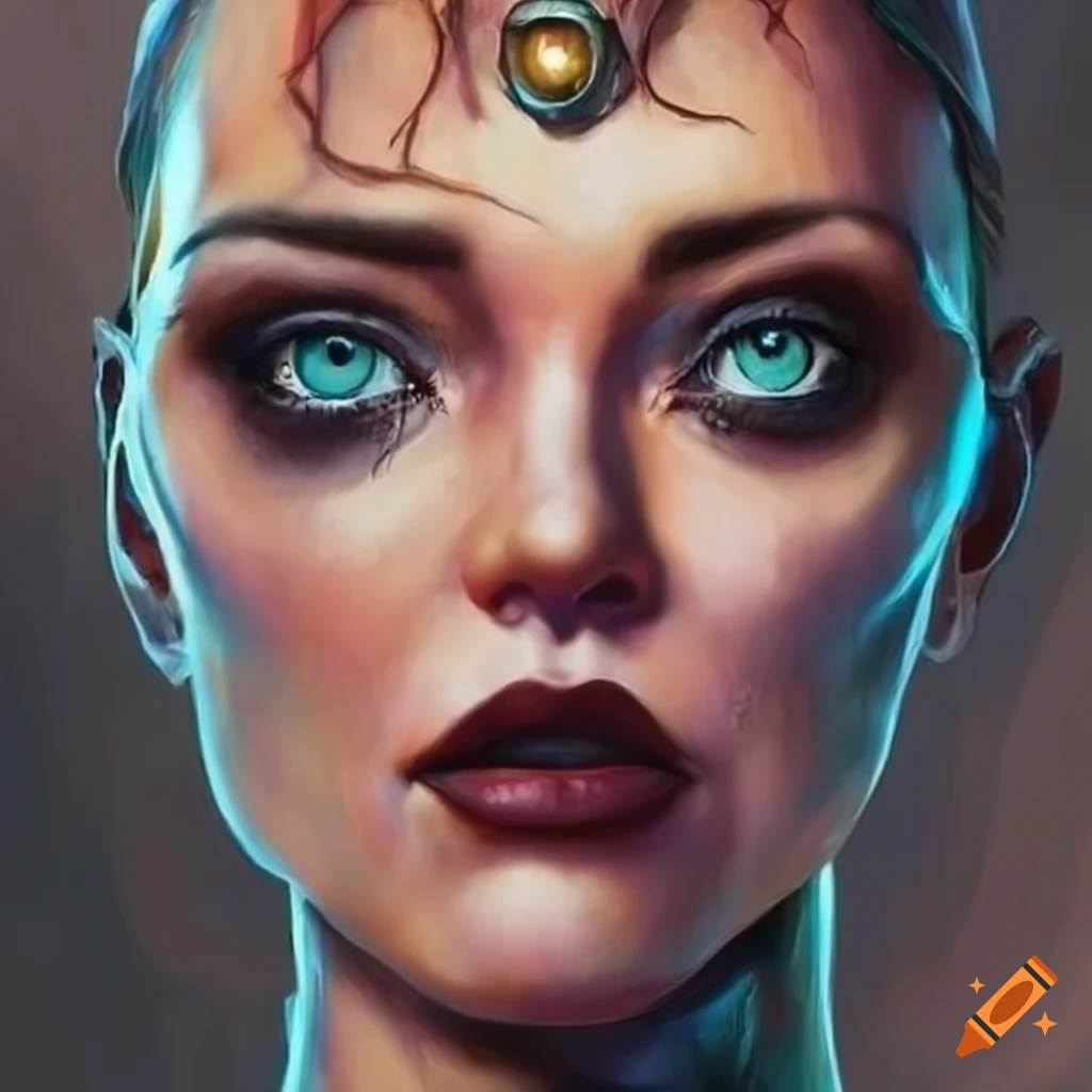 Realistic artwork of a powerful woman