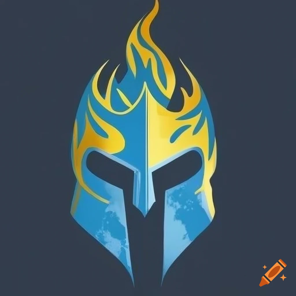 Silhouette Of Olympic Flame Spartan Helmet In Leroy Neiman Style On Craiyon
