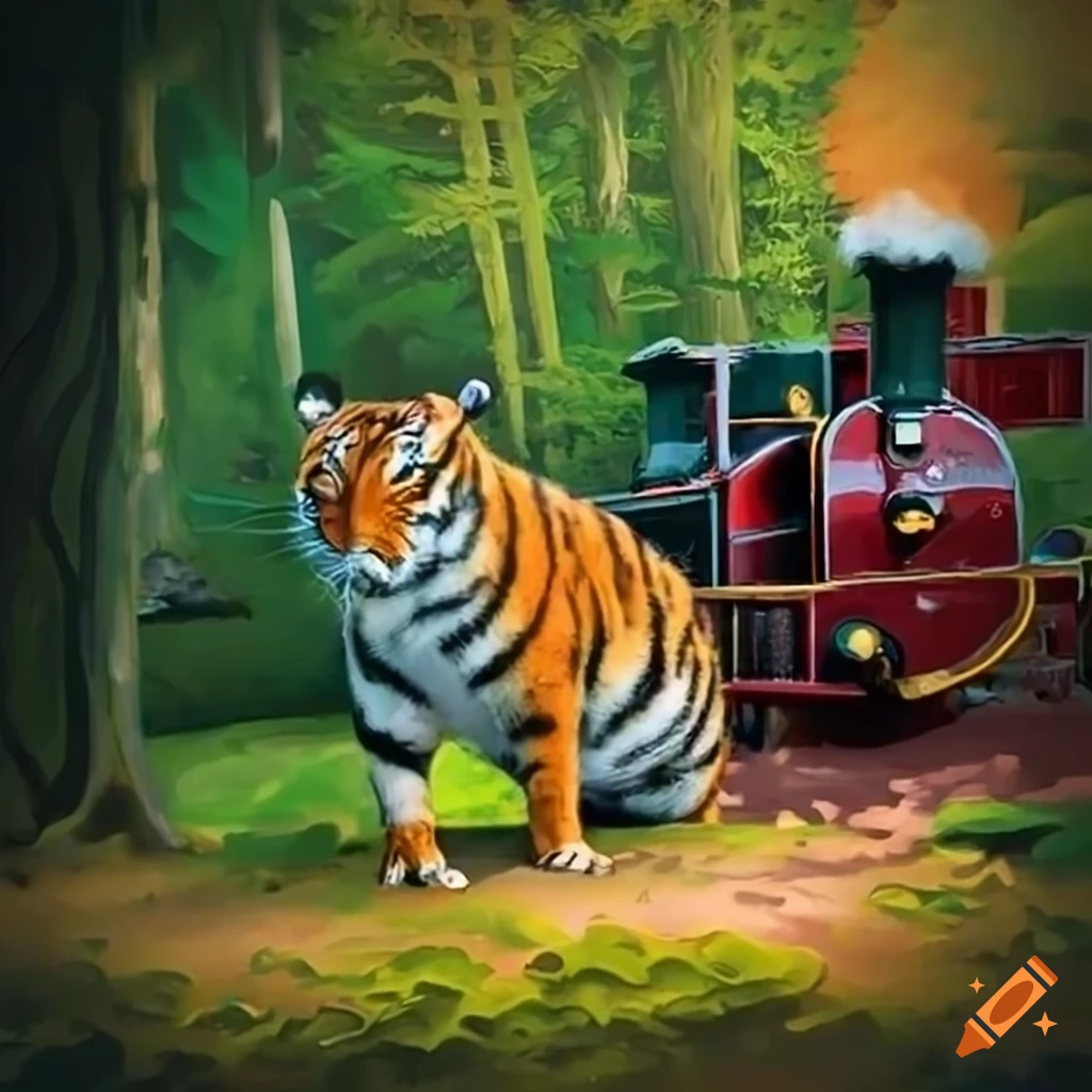 Tiger sitting on a carrom board on Craiyon