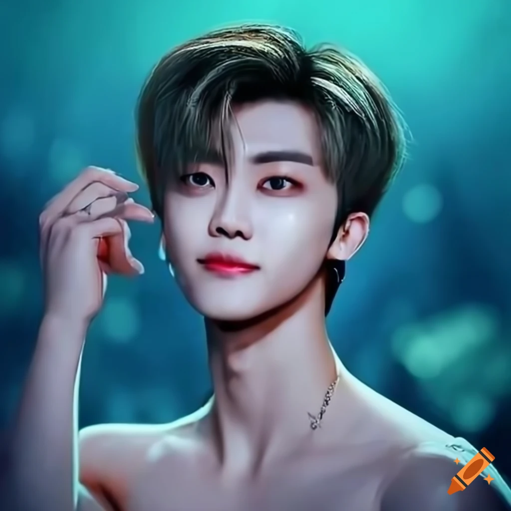 Artwork of jaemin from nct dream as a merman on Craiyon