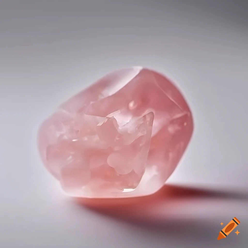 Close-up of rose quartz gemstone