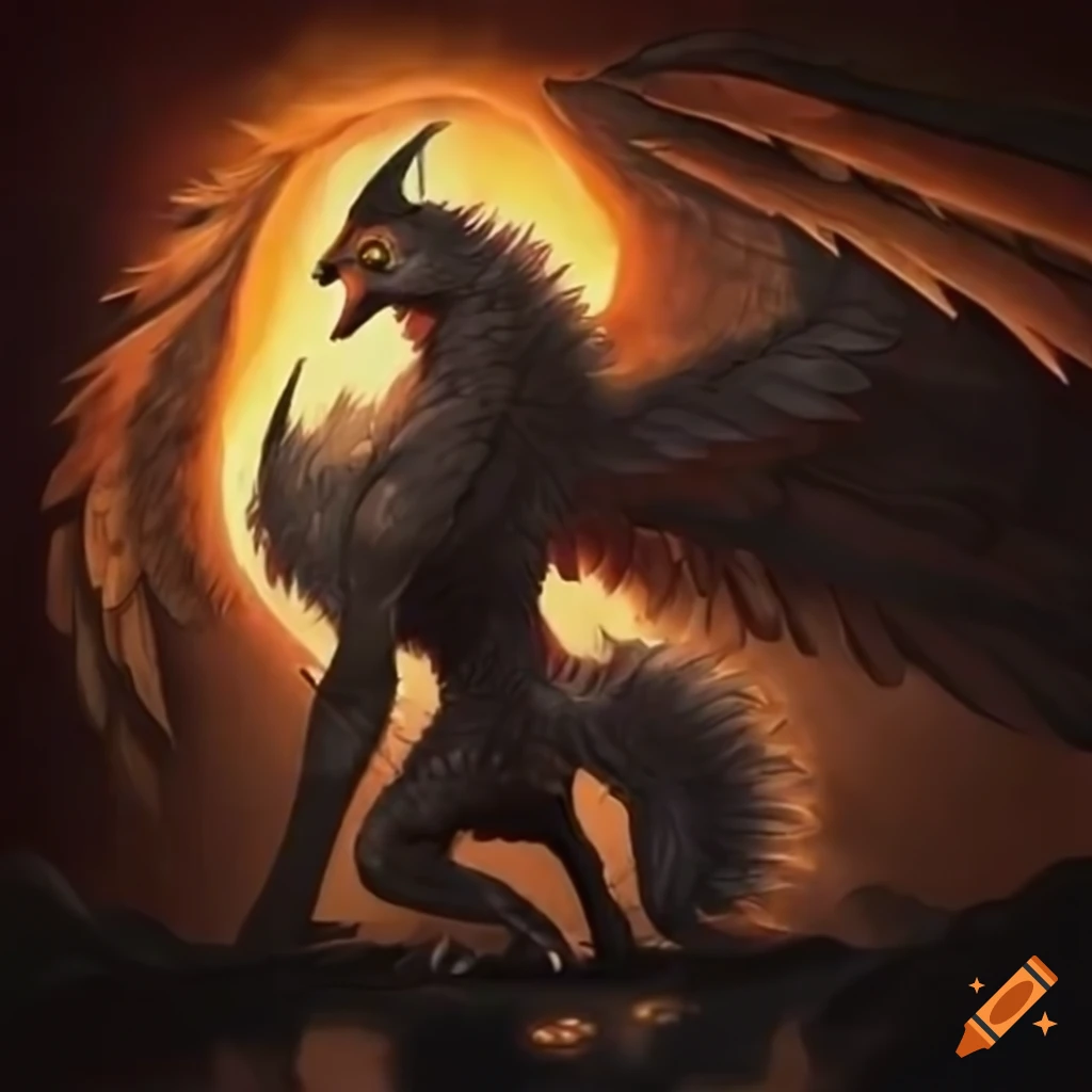 Masterpiece of a wolf with wings on Craiyon