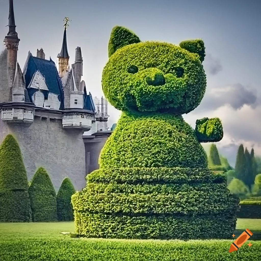 Giant hyper-realistic cicada topiary in 4k resolution on Craiyon