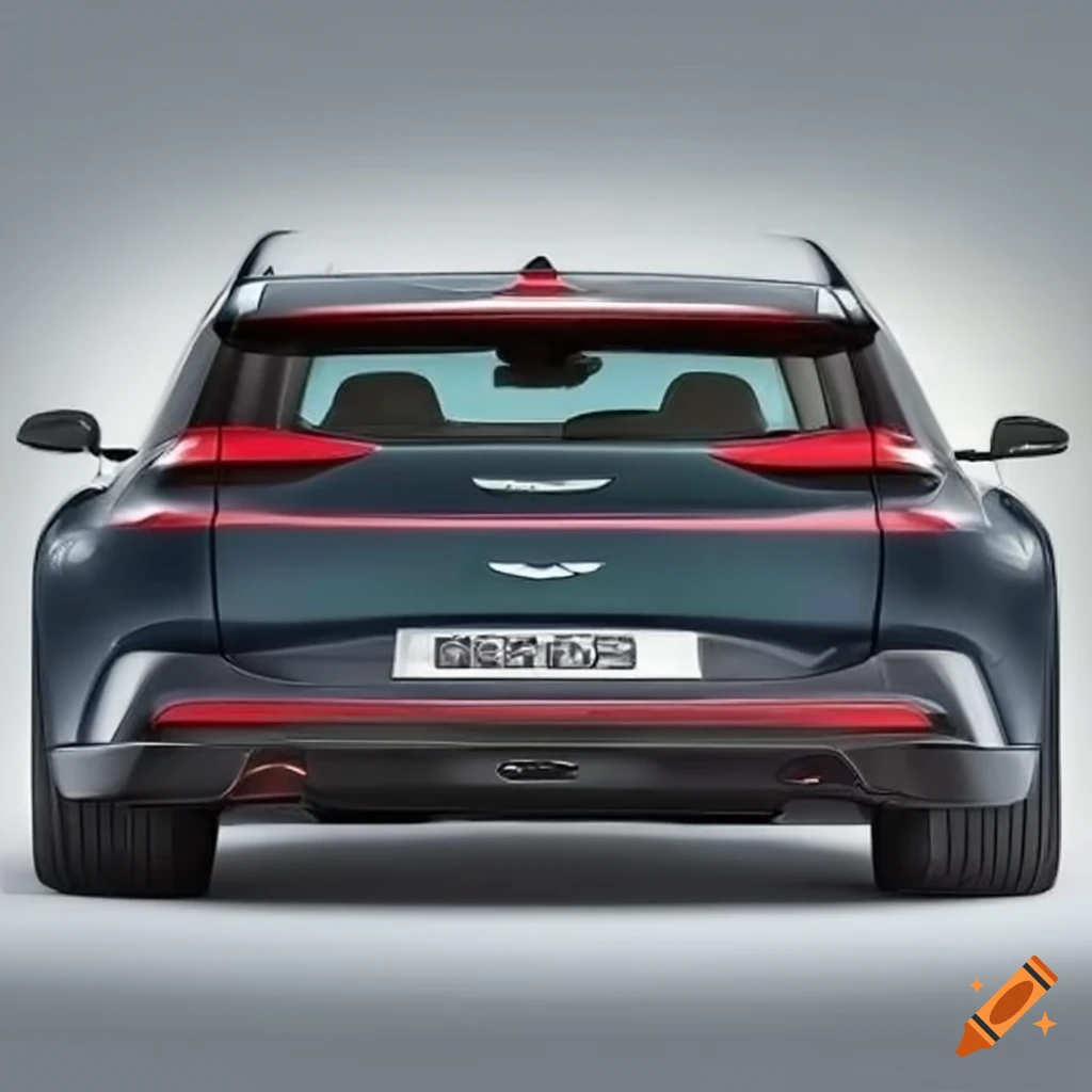 Rear view of a 2023 aston martin wagon on Craiyon