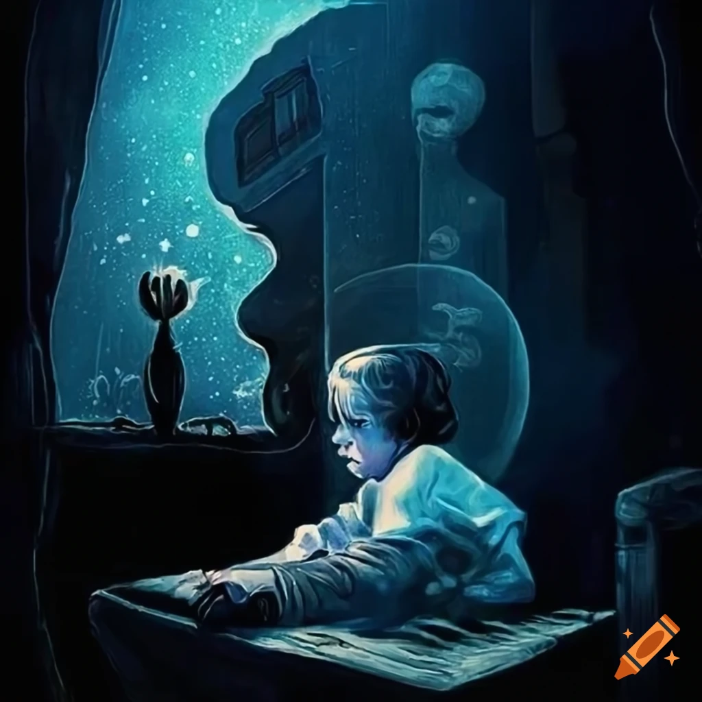 Children's sci-fi book cover on Craiyon