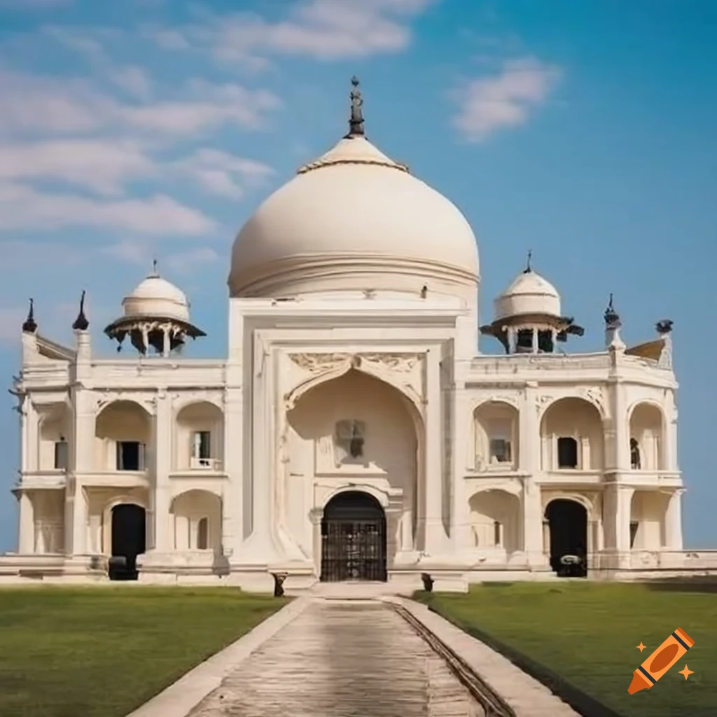 The white house in mediterranean architectural style mahal full front ...