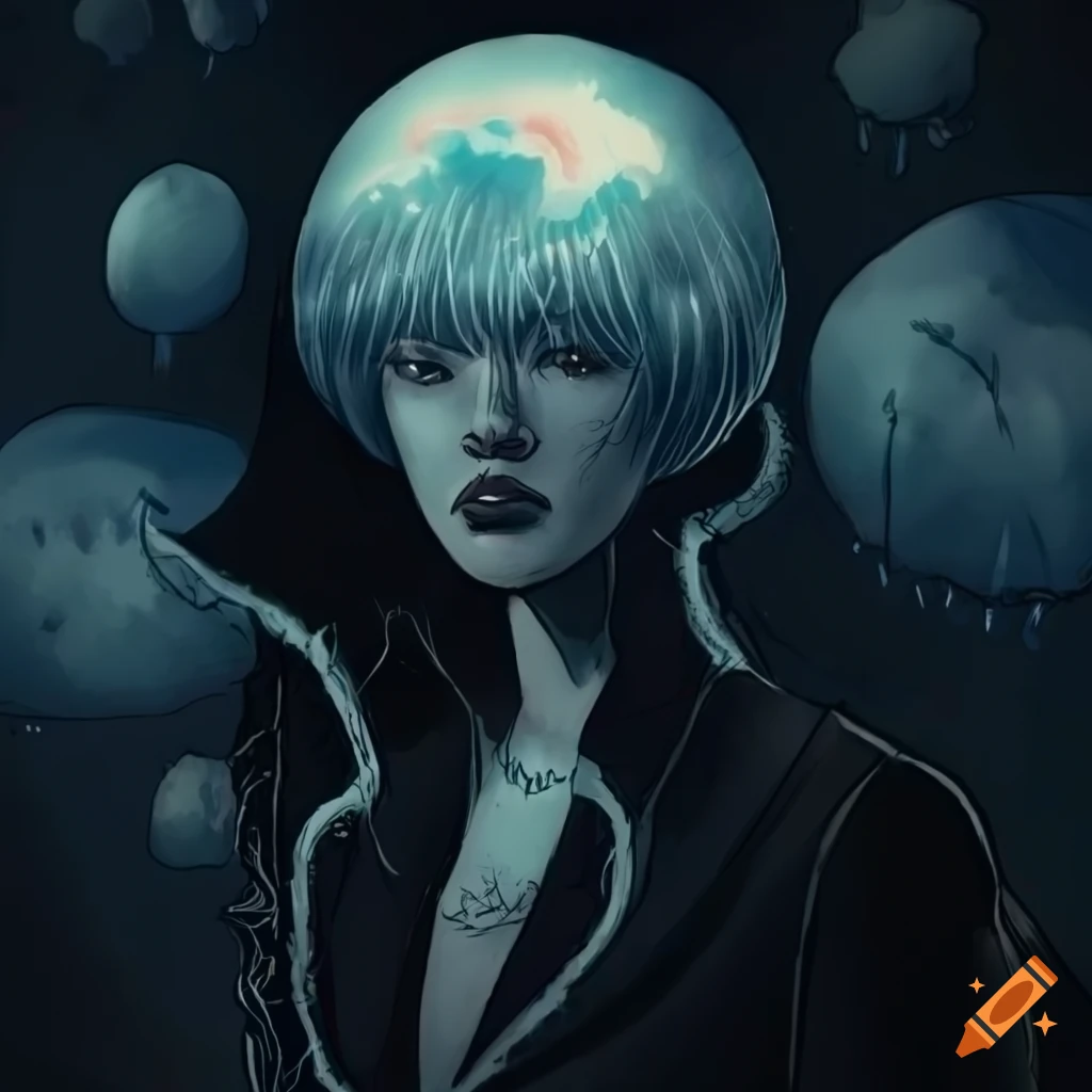 Noir graphic novel villain inspired by victor hugo on Craiyon