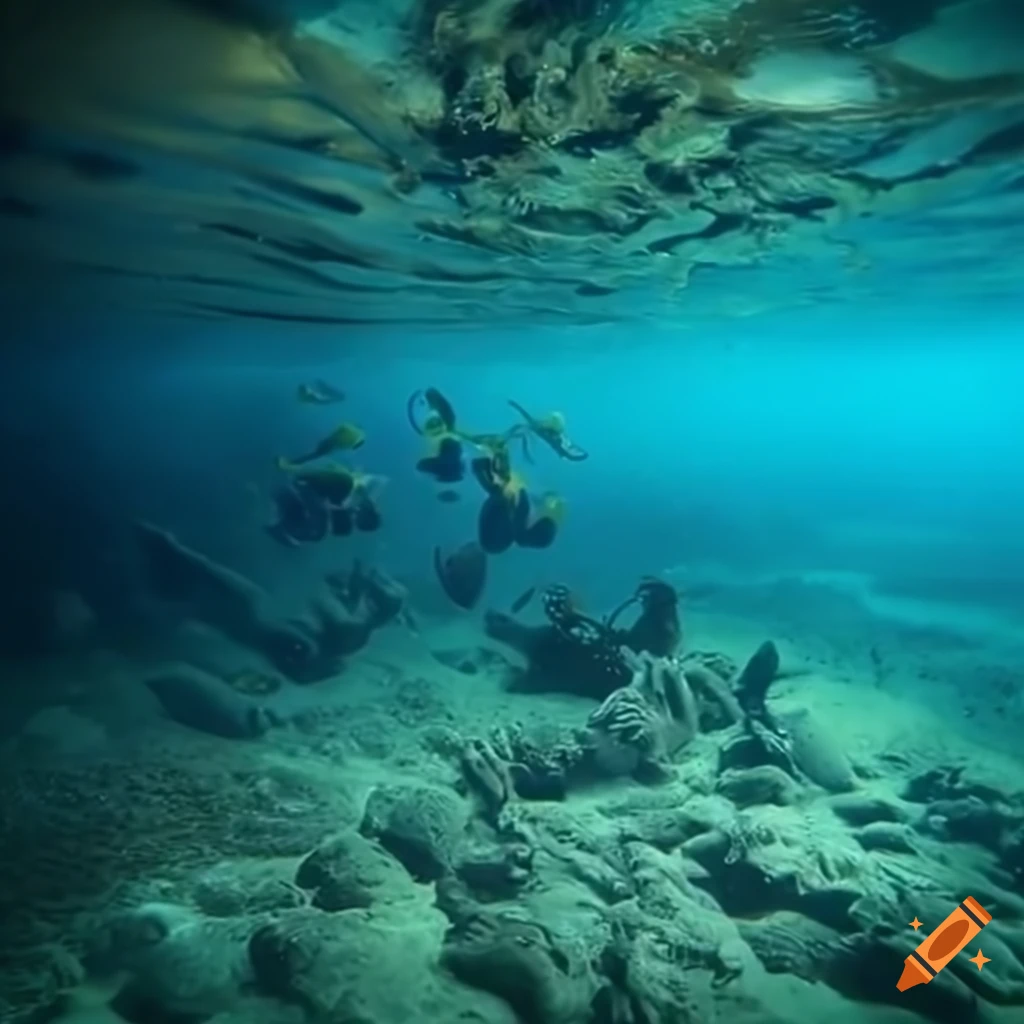 Underwater building on Craiyon