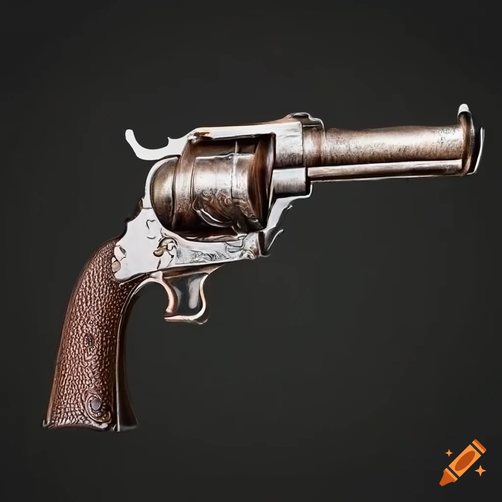 Detailed carved revolvers